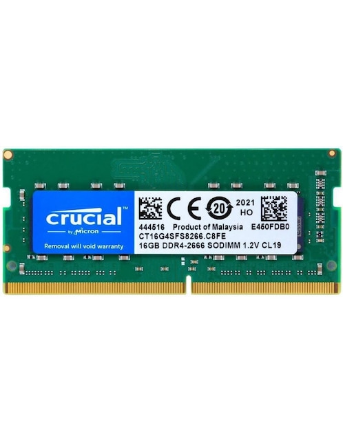 Memoria RAM DIMM DDR4 SDRAM Crucial 16 GB CT16G4SFS8266 1