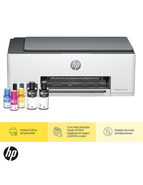 Multifuncional Hp Smart Tank 580 de tinta continua inalámbrica a color 2