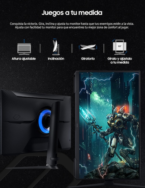 Monitor gamer Samsung standard full HD 27 pulgadas LS27DG300ELXZX 7