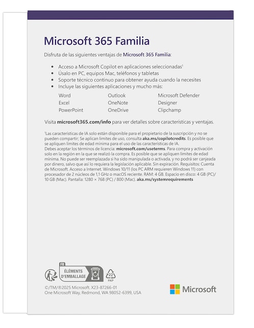 Microsoft 365 Familia Office Microsoft para 6 usuarios 3