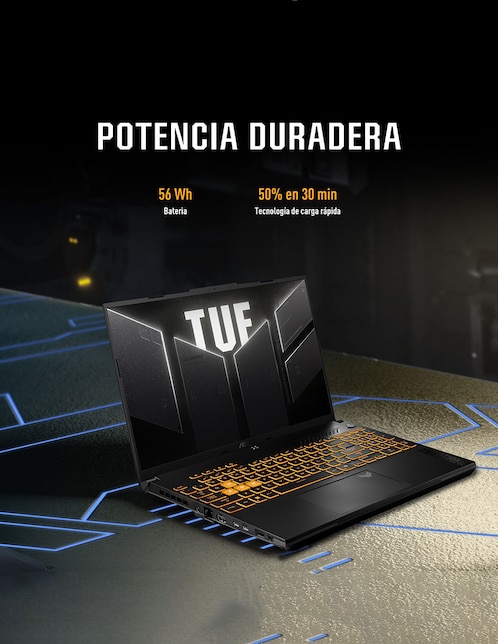 Laptop gamer Asus Tuf Gaming F16 16 pulgadas FULL HD+ Intel Core 5 210H Nvidia Geforce RTX 3050 ...