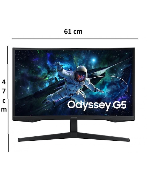 Monitor gamer Samsung Odyssey G5 standard QHD 27 pulgadas LS27cg552ELXZX 4